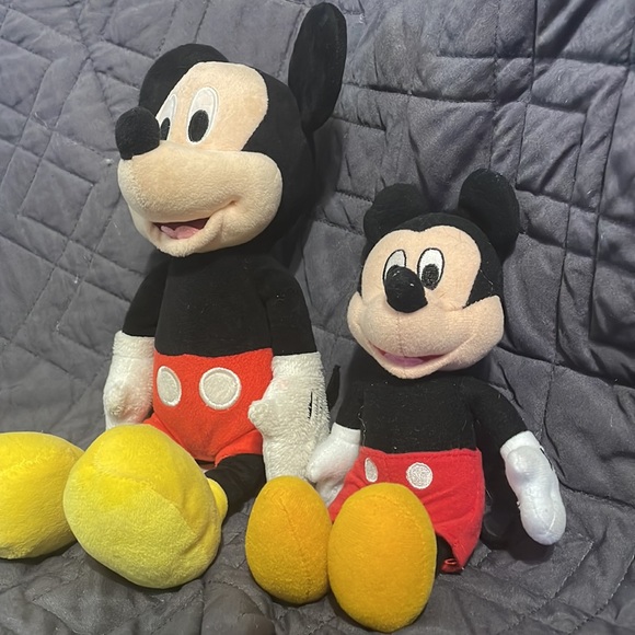 Disney | Toys | Mickey Mouse Speaking Plush And Smaller Mickey Plush ...